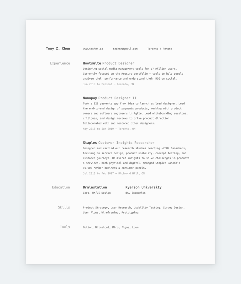 17 Brilliant Product Designer Resume Examples and a Guide for Yours ...