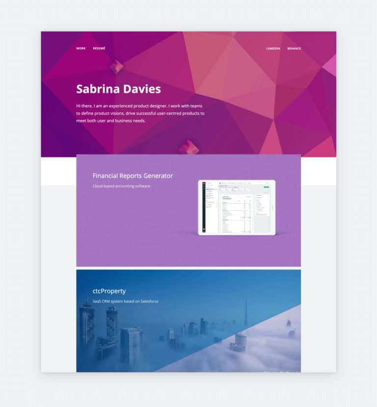 15 Inspiring Product Designer Portfolio Examples - UXfolio Blog