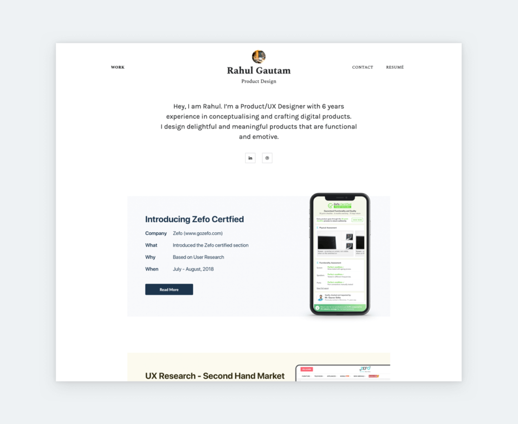 15 Inspiring Product Designer Portfolio Examples - UXfolio Blog