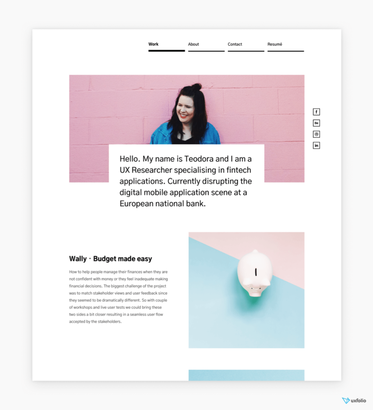 49 Stunning Portfolio Templates & a Guide for Choosing Yours - UXfolio Blog