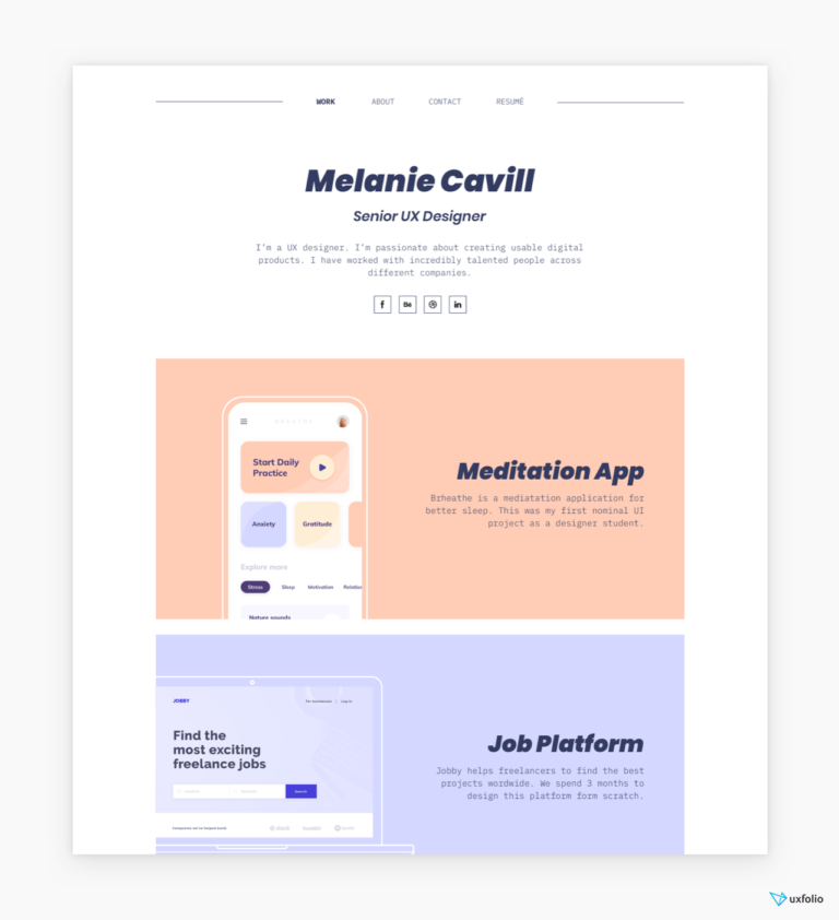 49 Stunning Portfolio Templates & a Guide for Choosing Yours - UXfolio Blog