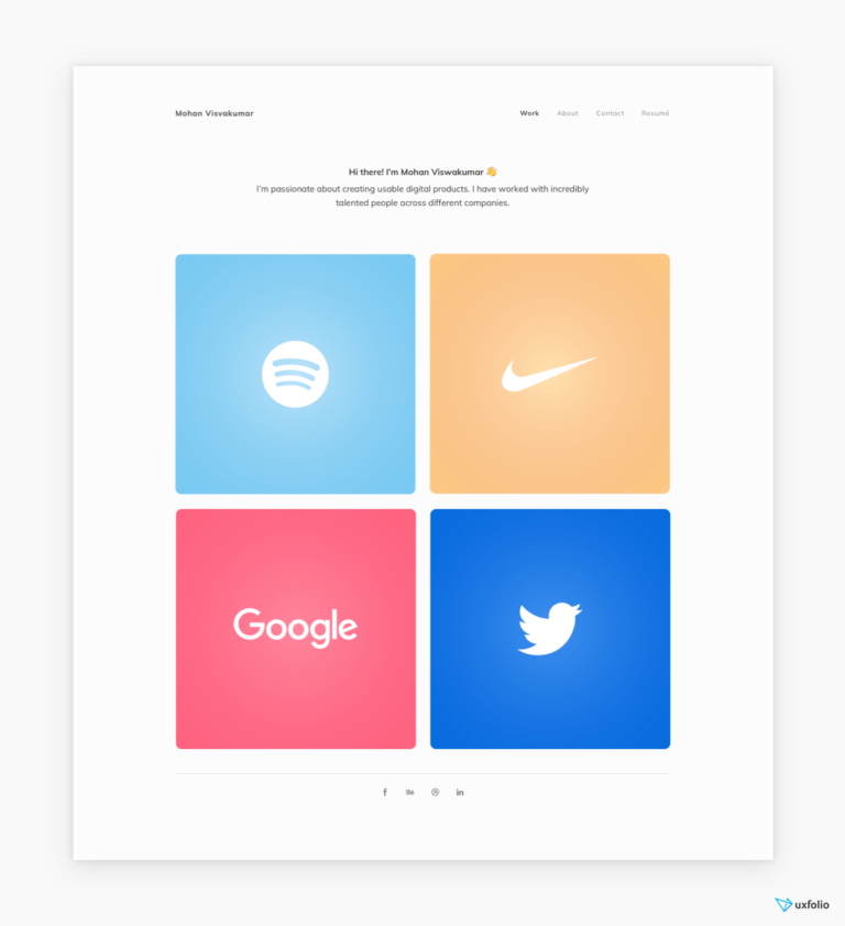 49 Stunning Portfolio Templates & a Guide for Choosing Yours - UXfolio Blog